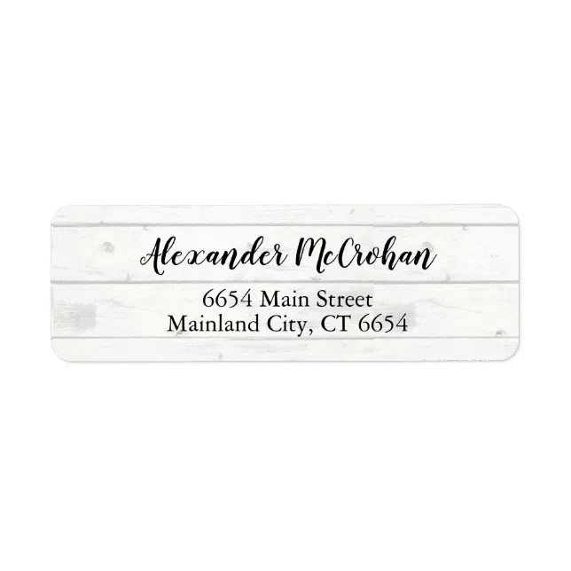 Rustic Elegant Script Return Address Label | Zazzle