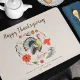 Rustic Elegant Turkey Thanksgiving Botanical Placemat | Zazzle