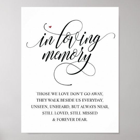 Rustic Elegant Wedding Memorial Table Sign v2 | Zazzle.com