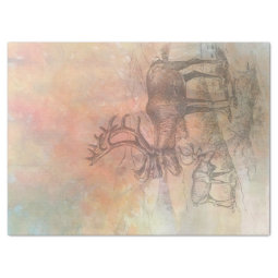 Rustic Elks Autumn Mountains decoupage Tissue Paper | Zazzle