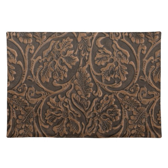 Rustic Embossed Leather Placemat | Zazzle.com
