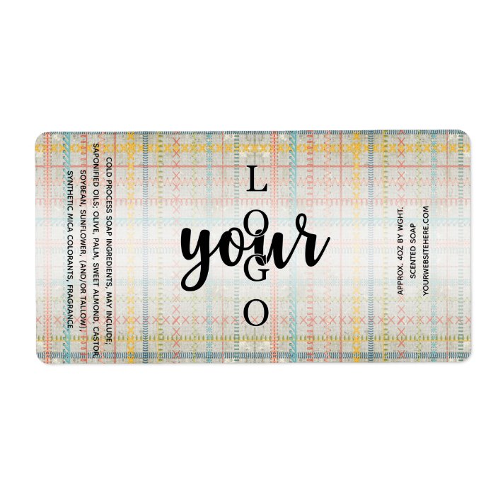 Rustic Embroidery Cold Process Soap Label Template | Zazzle.com