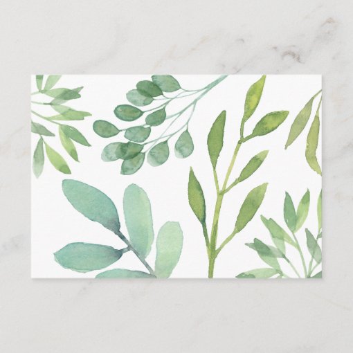 Rustic Emerald Green Wedding Details Enclosure Card | Zazzle