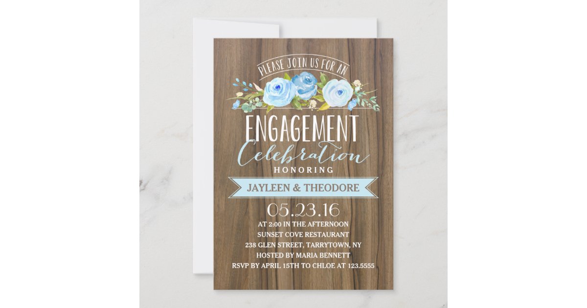 Rustic Engagement | Engagement Party Invitation | Zazzle