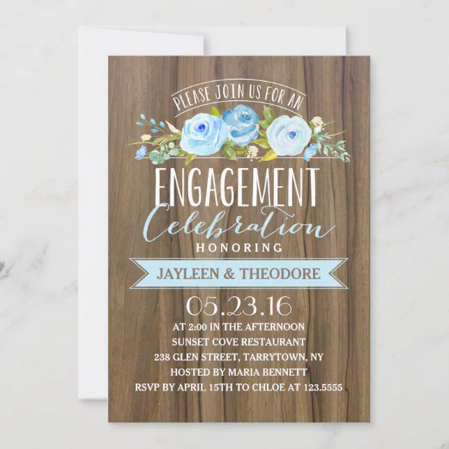 Rustic Engagement | Engagement Party Invitation | Zazzle