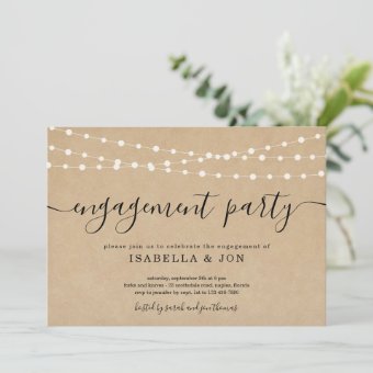 Rustic Engagement Party Invitation | Zazzle