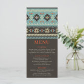 Rustic Ethnic Tribal Winter Wedding Menu | Zazzle