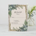 Rustic eucalyptus botanical greenery RSVP Invitation | Zazzle