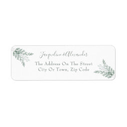 Rustic Eucalyptus Calligraphy Wedding Label | Zazzle