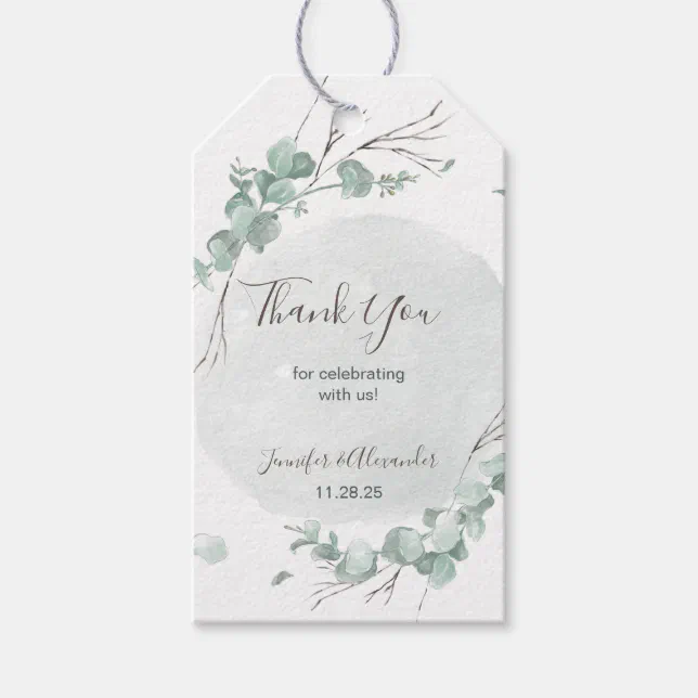 Rustic Eucalyptus Gift Tags | Zazzle