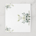 Rustic Eucalyptus Greenery Blank Folded Place Card | Zazzle
