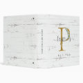 Rustic Eucalyptus Greenery Gold Monogram P Recipe 3 Ring Binder | Zazzle