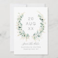 Rustic eucalyptus greenery sage green boho save the date | Zazzle