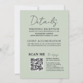 Rustic Eucalyptus Sage Green All In One Wedding Invitation | Zazzle