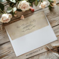 Rustic Faith Hope Love Christian Wedding Invite Envelope | Zazzle
