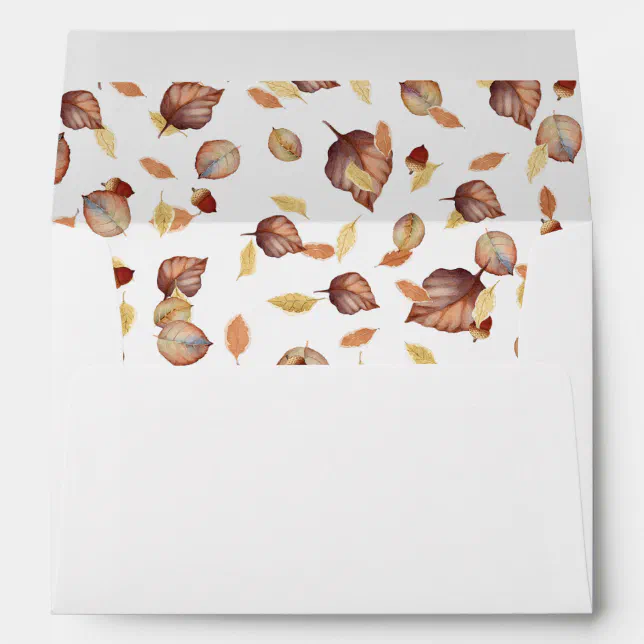 Rustic Fall Autumn Leaves Envelope | Zazzle
