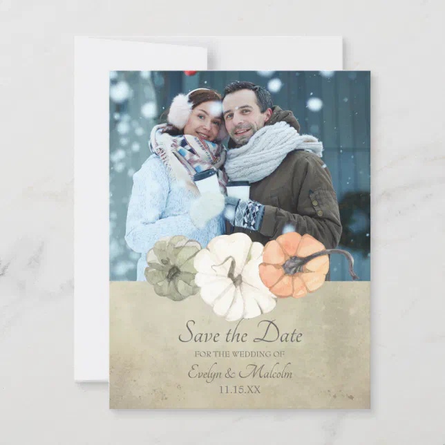 Rustic Fall Autumn Photo Wedding Save the Date Invitation | Zazzle