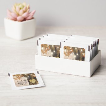 Rustic Fall Autumn Tree Wedding Hand Sanitizer Packet | Zazzle