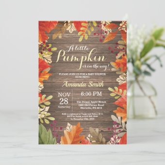Rustic Fall Baby Shower Invitation | Zazzle