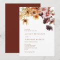 Rustic Fall Floral Boho Wedding Invitation | Zazzle