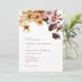 Rustic Fall Floral Boho Wedding Invitation | Zazzle