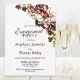 Rustic Fall Floral Engagement Party Invitation | Zazzle