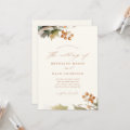 Rustic Fall Greenery Leaves Foliage Wedding Invitation | Zazzle