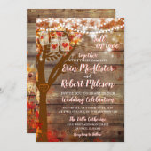 Rustic Fall in Love Oak Tree Wedding Invitation | Zazzle