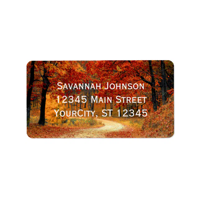 Rustic Fall Leaves Autumn Custom Address Labels | Zazzle