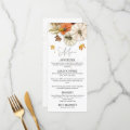 Rustic Fall Themed Menu | Zazzle