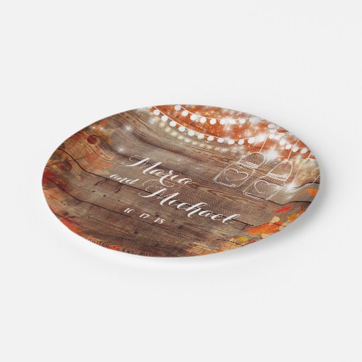 Rustic Fall Wedding Autumn Wedding Name Plates | Zazzle