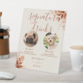 Rustic Fall Wedding Pet Dog Signature Drinks Pedestal Sign | Zazzle