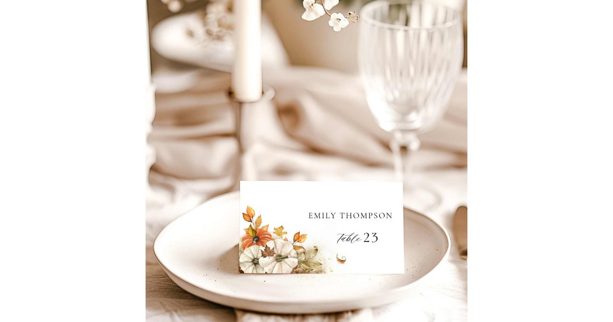 Rustic Fall Wedding Table Number | Zazzle