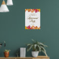 Rustic Falling Leaves Autumn Retirement Party Poster | Zazzle