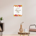 Rustic Falling Leaves Autumn Retirement Party Poster | Zazzle