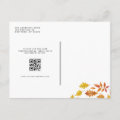 Rustic Falling Leaves Autumn Wedding QR Code Invitation Postcard | Zazzle