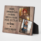 Rustic Family Memorial | 2 Photo Keepsake Plaque | Zazzle