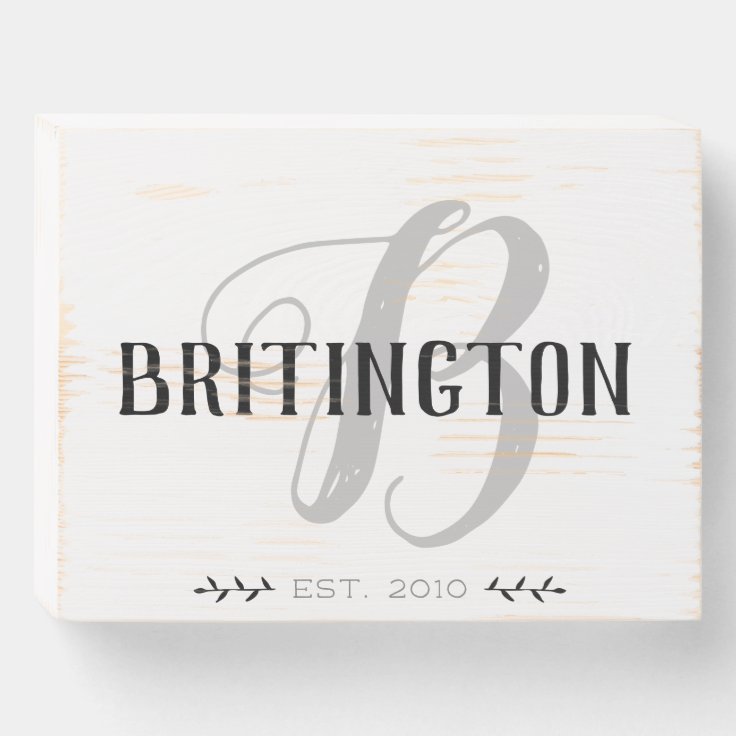 Rustic Family Name Sign, Farmhouse Name Wood Sign | Zazzle