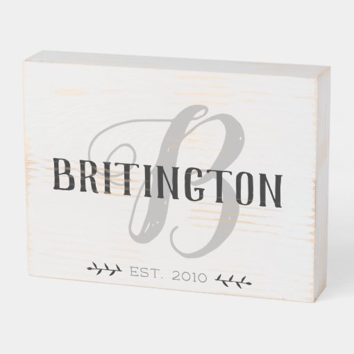 Rustic Family Name Sign, Farmhouse Name Wood Sign | Zazzle