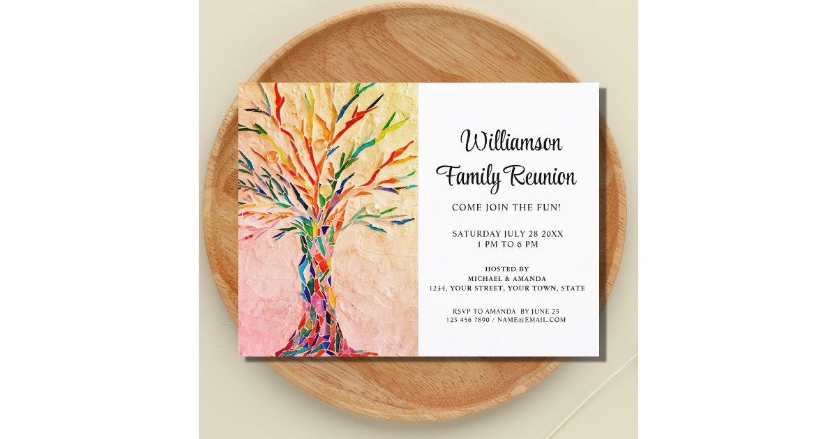 Rustic Family Reunion Invitation Postcard | Zazzle
