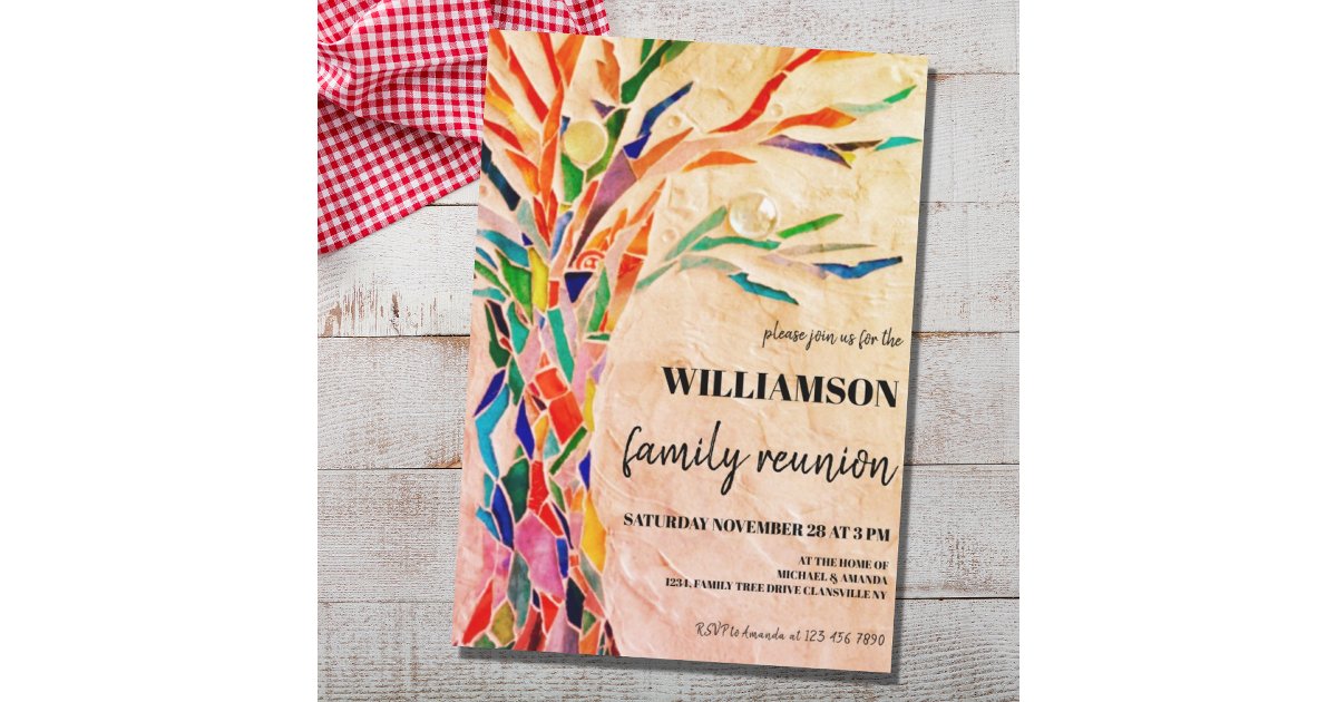 Rustic Family Tree Family Reunion Invitation | Zazzle