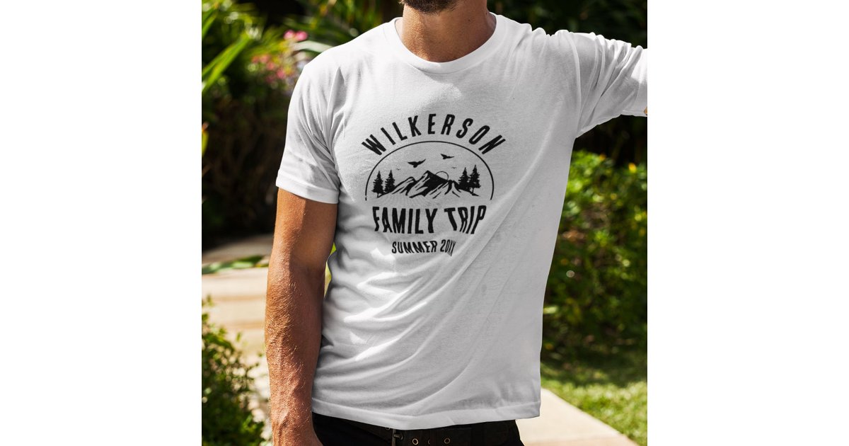 Rustic Family Trip Cabin Woods Retro Vintage T-Shirt | Zazzle