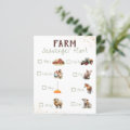 Rustic Farm Animal Scavenger Hunt Game | Zazzle