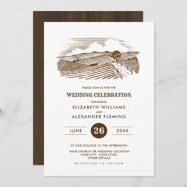 Rustic | Farm | Barn Wood Wedding Invitations | Zazzle