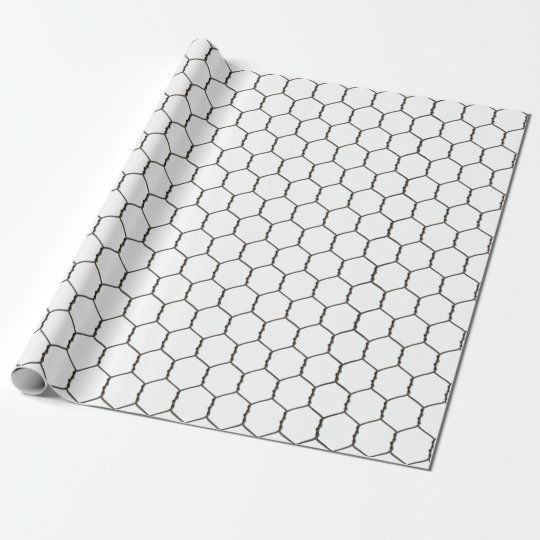 Rustic Farm Chicken Wire Wrapping Paper | Zazzle.com
