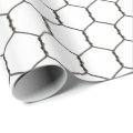 Rustic Farm Chicken Wire Wrapping Paper | Zazzle