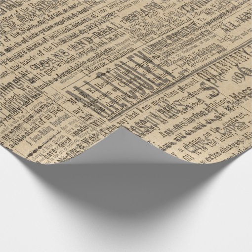 Rustic Farm Newspaper Wrapping Paper | Zazzle