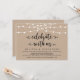 Rustic Farm String Lights, Kraft Wedding Elopement Invitation | Zazzle
