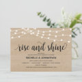 Rustic farm string lights post-wedding invitation | Zazzle