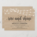 Rustic farm string lights post-wedding invitation | Zazzle